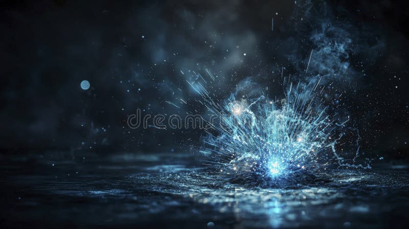 Dynamic Water Splash Action Studio Setting Visual Art Dark Environment ...