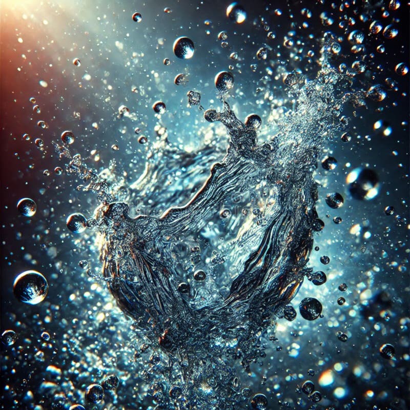 Dynamic Water Splash Movement Isolated on White Background Stock Photo ...