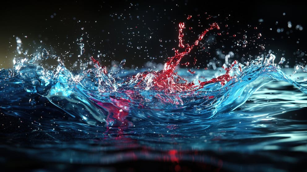 Dynamic Water Splash Animation of Coefficient Fluctuations Studio ...
