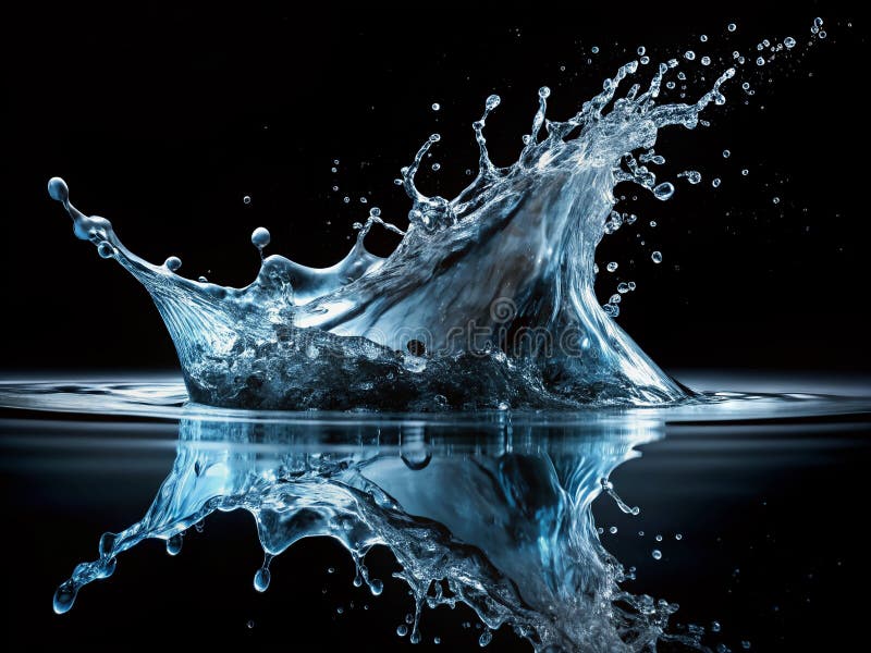 Dynamic Water Splash Art an Abstract Burst of Liquid Motion Against a ...
