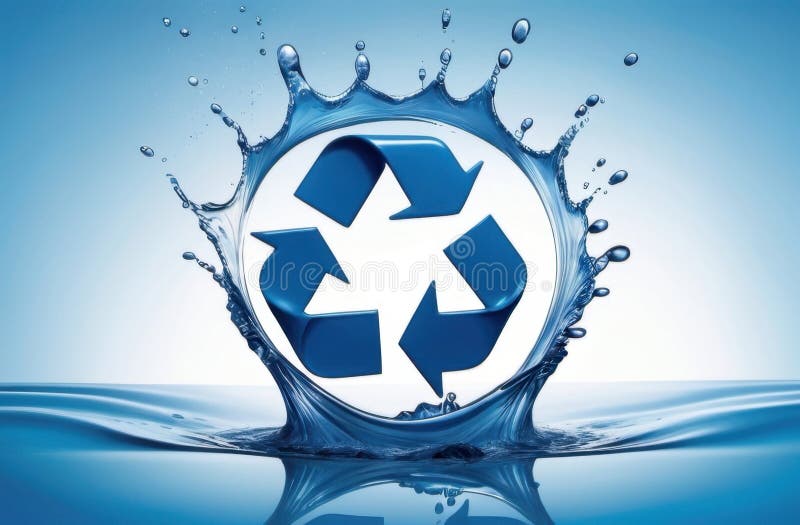 Dynamic Water Splash Art for Environmental Conservation Campaign Stock ...