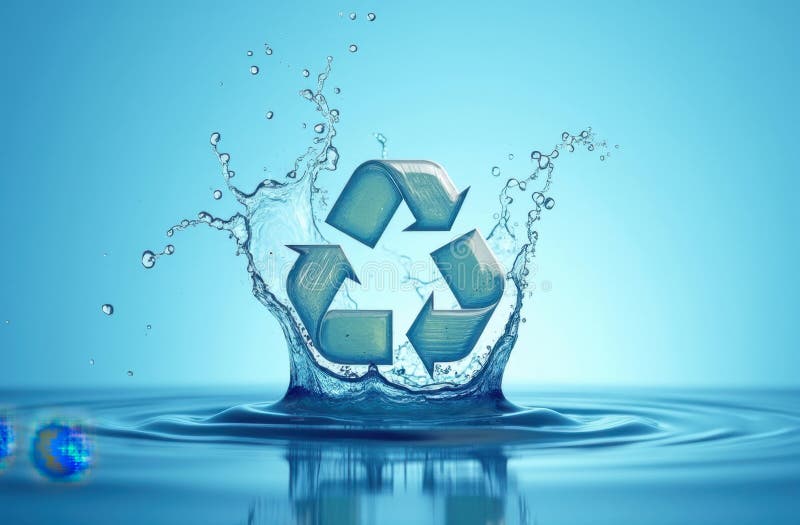 Dynamic Water Splash Art for Environmental Conservation Campaign Stock ...