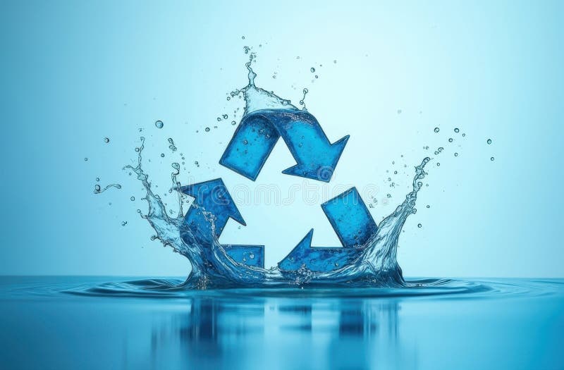 Dynamic Water Splash Art for Environmental Conservation Campaign Stock ...