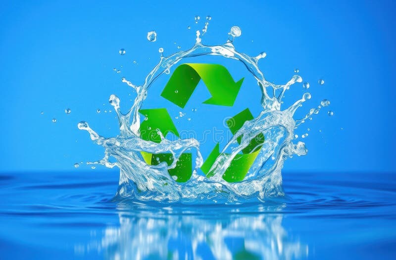 Dynamic Water Splash Art for Environmental Conservation Campaign Stock ...