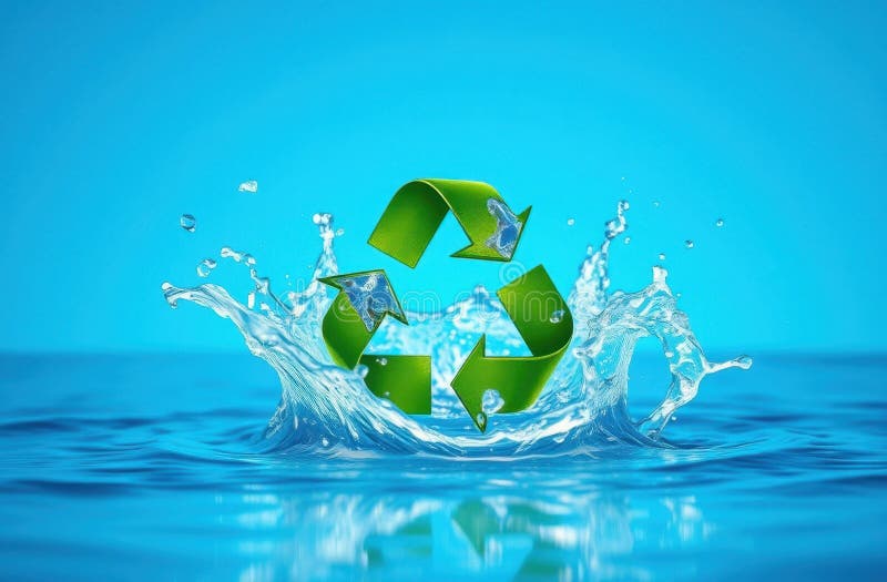 Dynamic Water Splash Art for Environmental Conservation Campaign Stock ...
