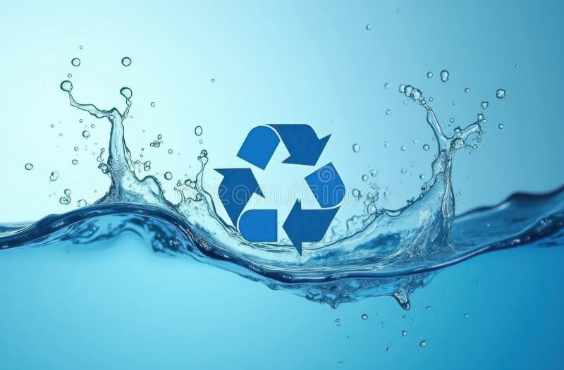 Dynamic Water Splash Art for Environmental Conservation Campaign Stock ...