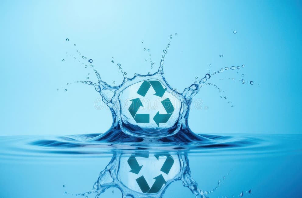 Dynamic Water Splash Art for Environmental Conservation Campaign Stock ...