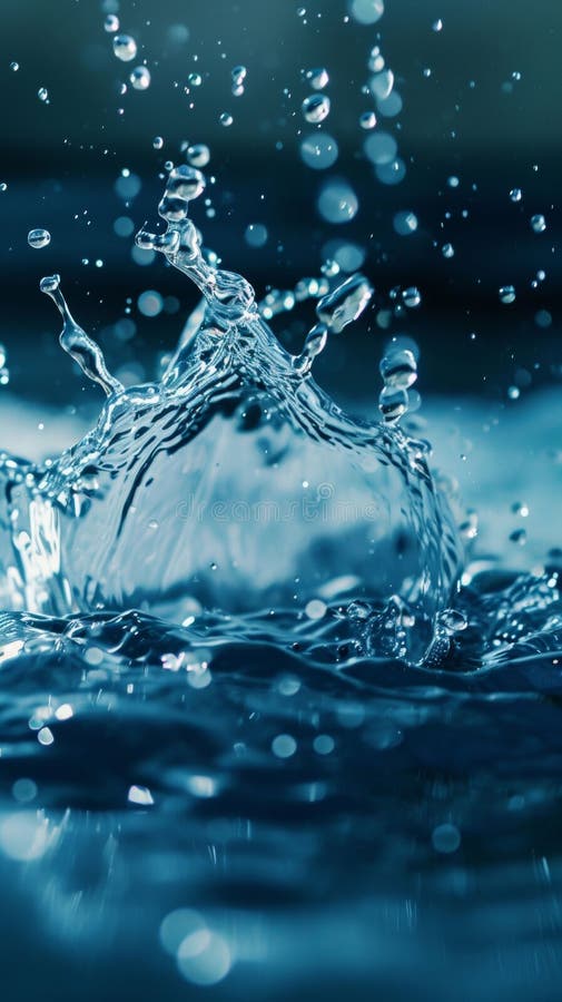 Dynamic Water Splash in Blue Tones - High-Speed Liquid Photography ...