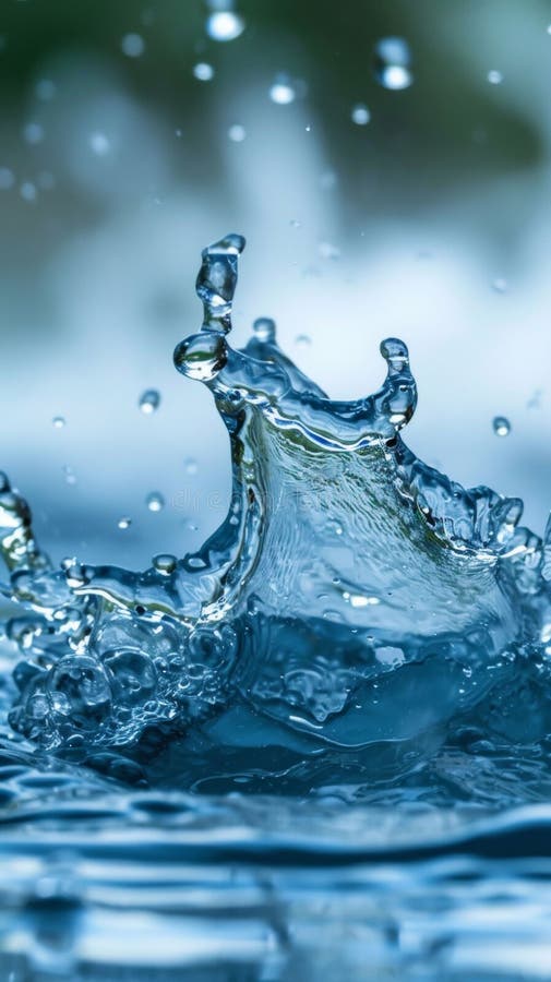 Dynamic Water Splash in Blue Tones - High-Speed Liquid Photography ...