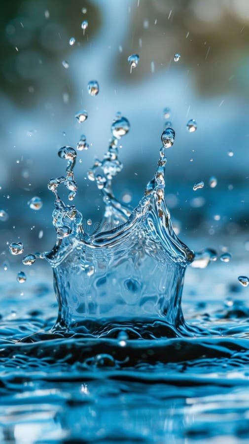 Dynamic Water Splash in Blue Tones - High-Speed Liquid Photography ...