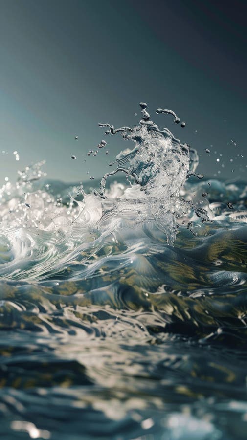 Dynamic Water Splash in Bright Sunlight Stock Image - Image of luminous ...