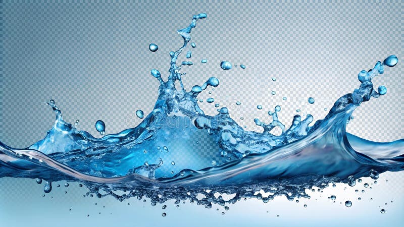 Dynamic Water Splash with Bubbles - a Vibrant Visual Depiction of ...