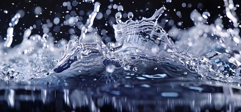 Dynamic Water Splash: a Burst of Energy and Motion Stock Illustration ...