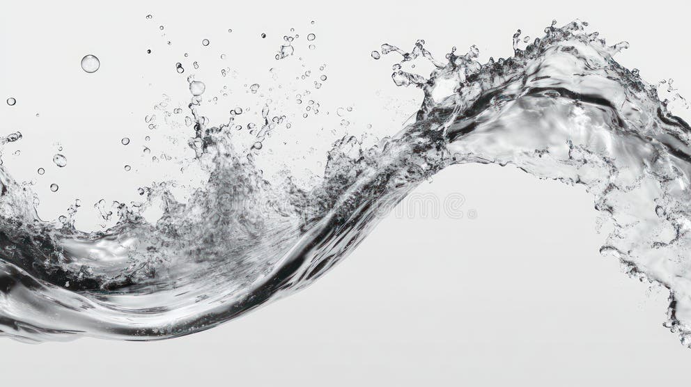 Water Splashes and Waves Hitting a Transparent Wall Digital Concept ...