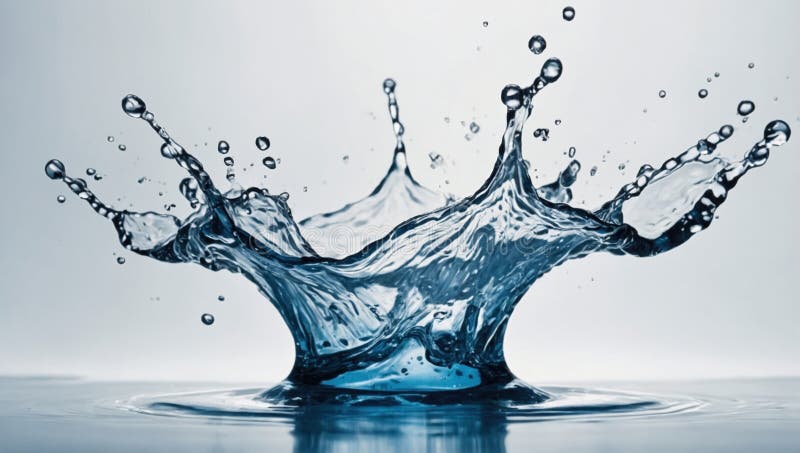 Dynamic Water Splash Captured in Motion on a Clean White Background ...