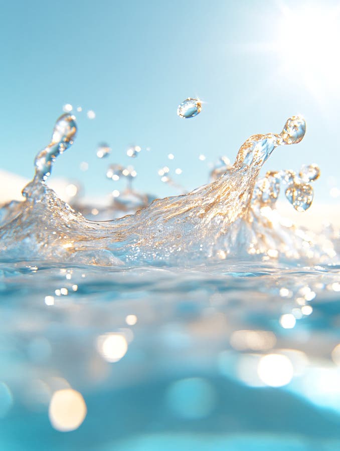 Dynamic Water Splash Capturing the Beauty of Nature Under Bright ...