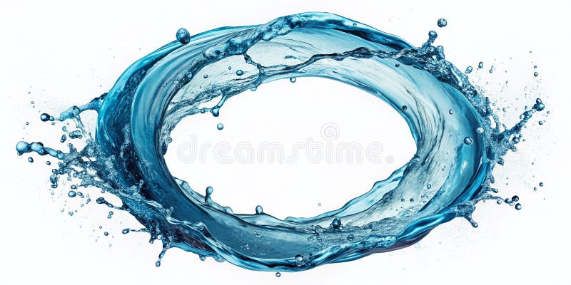 Dynamic Water Splash in a Circular Form a Stunning Isolated Image for ...