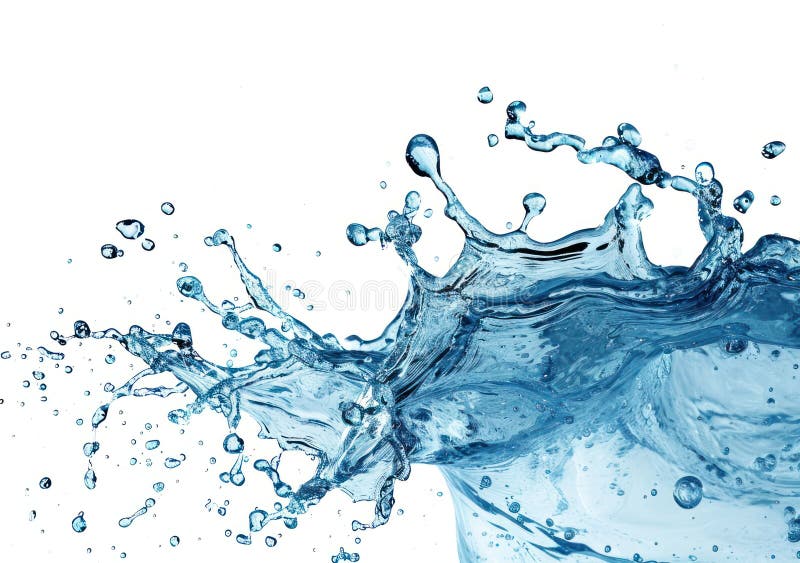 Dynamic Water Splash on a Clear Background Stock Illustration ...