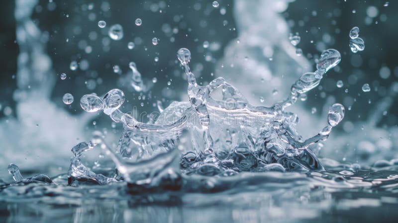 Dynamic Water Splash Close-Up Stock Image - Image of water, splash ...
