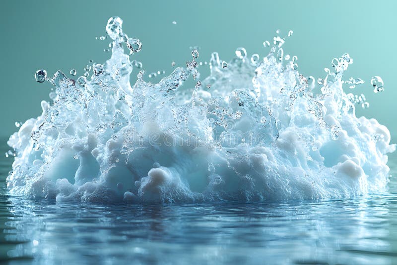 Dynamic Water Splash with Droplets in Motion for Background Design ...