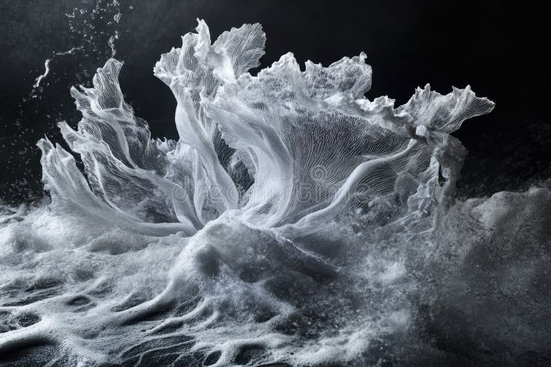 Captivating Splash of Water Creating Intricate Patterns and Textures in ...