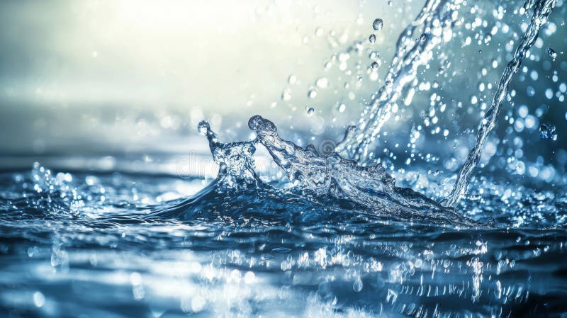 Dynamic Water Splash Capturing the Essence of Motion and Transparency ...