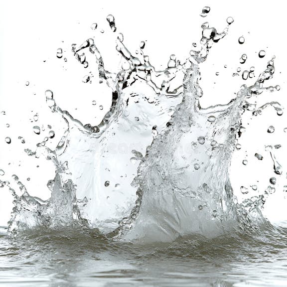 Dynamic Water Splash High Resolution Image of Clean Water Droplets and ...