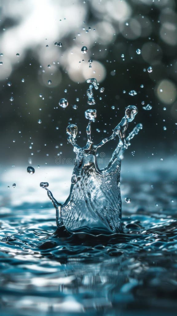 Dynamic Water Splash in High Speed Capture Stock Image - Image of ...