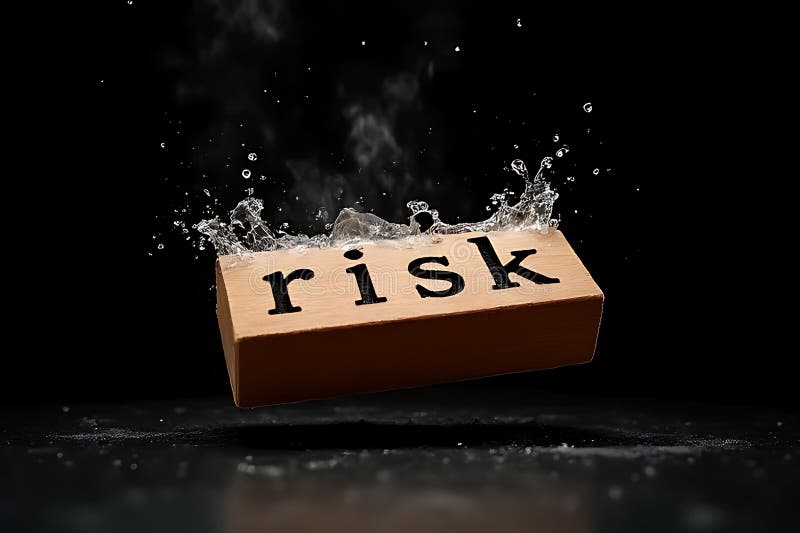 Dynamic Water Splash Illustrating Risk Concept Dark Studio Background ...