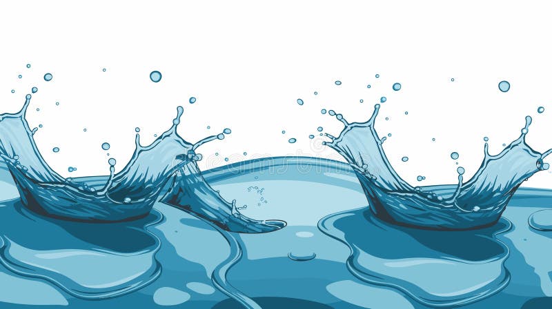 Dynamic Water Splash Illustrations for Creative Designs Stock ...