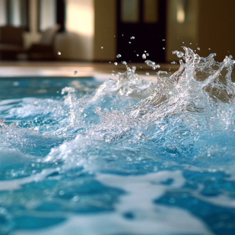 Dynamic Water Splash in Indoor Pool Capturing Energy and Motion in ...