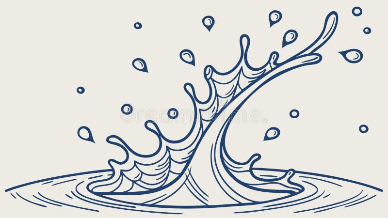 Dynamic Water Splash, Liquid Movement and Energy, Vector Design ...