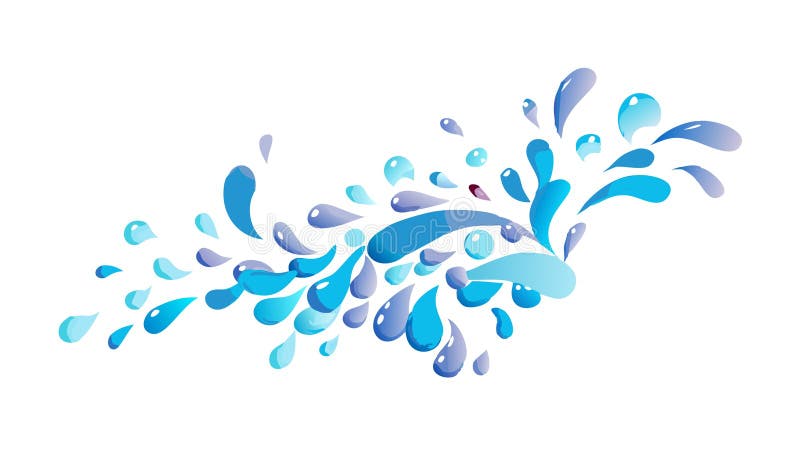 Dynamic Water Splash or Liquid Swirl Vector Illustration, Fluid Art ...