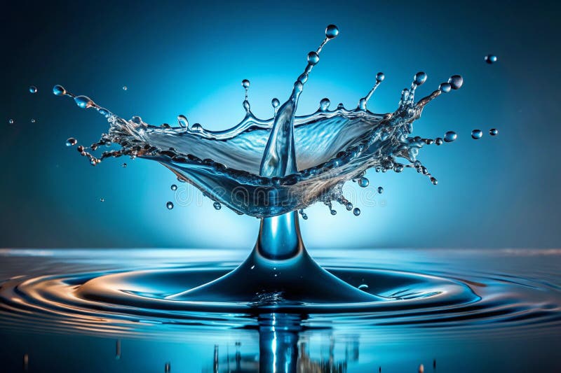 Dynamic Water Splash in Mid Air Generative Ai Stock Illustration ...