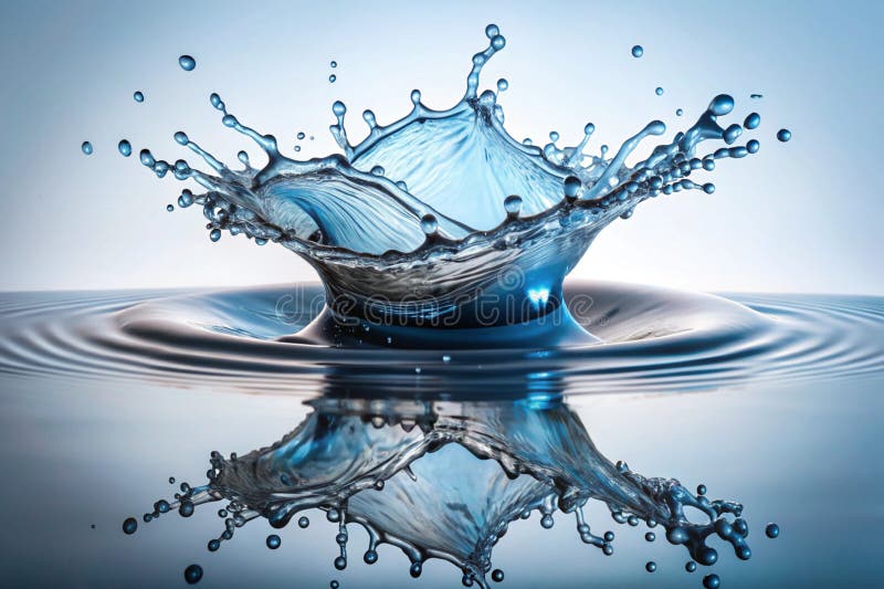 Dynamic Water Splash in Mid Air Generative Ai Stock Illustration ...