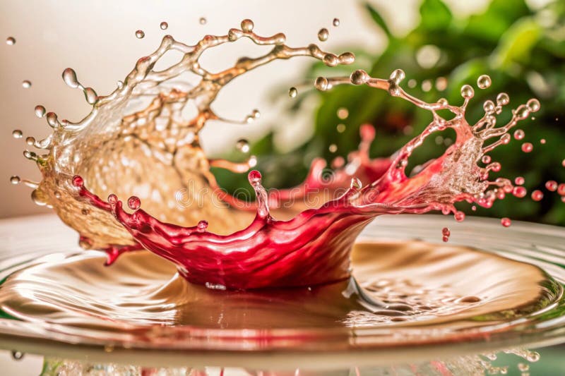 Dynamic Water Splash in Mid Air Generative Ai Stock Illustration ...