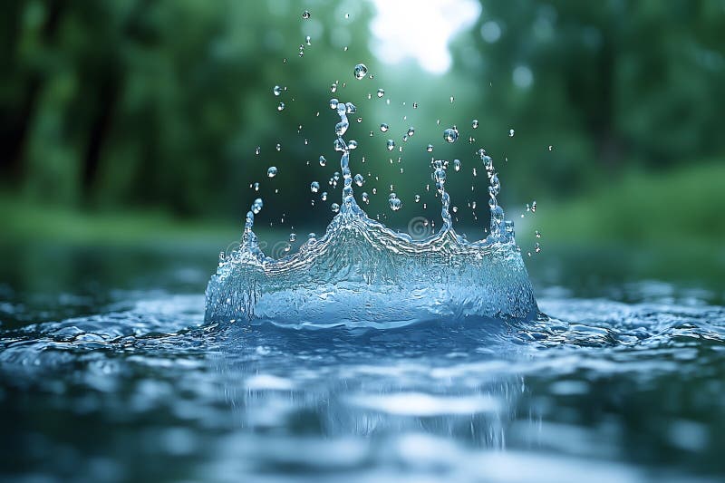 Dynamic Water Splash in Nature Setting for Refreshing Outdoor Design ...