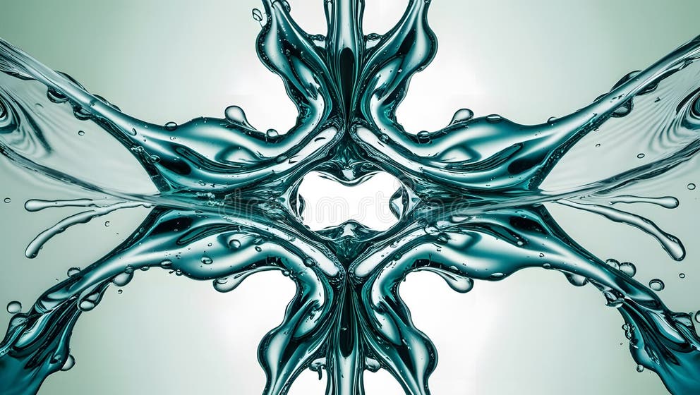 Dynamic Water Splash Patterns Studio Abstract Art Minimalist Style ...