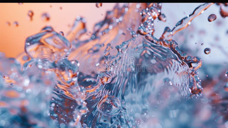 Dynamic Water Splash with Pink and Blue Hues Stock Image - Image of ...