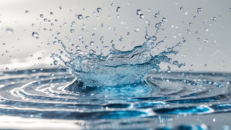 Dynamic Water Splash with Ripple Effect an Abstract Representation of ...