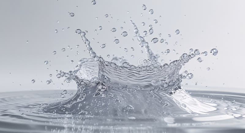 Dynamic Water Splash with Ripple Effect an Abstract Representation of ...