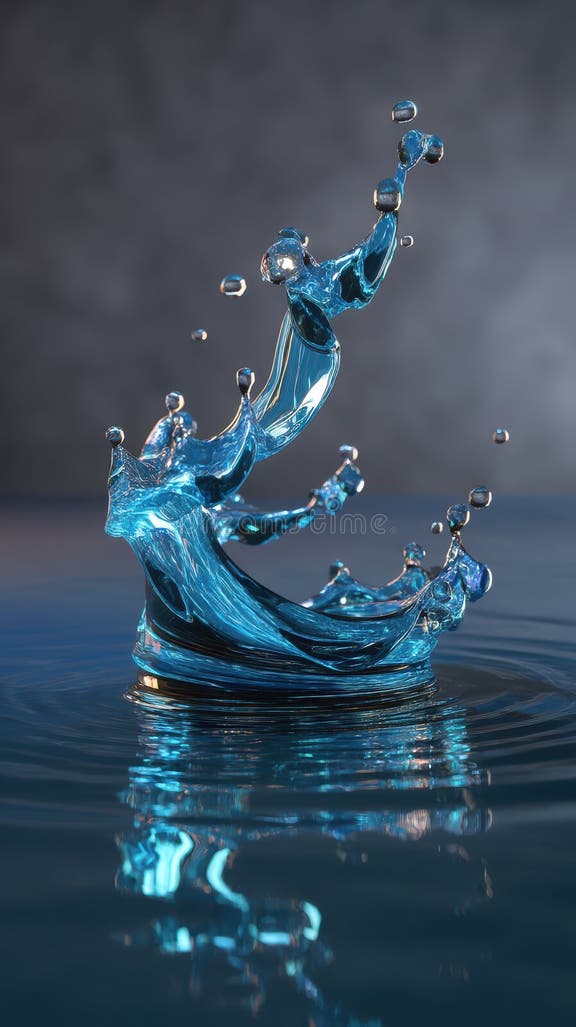 Dynamic Water Splash Sculpture Creating Ripples with a Mesmerizing ...