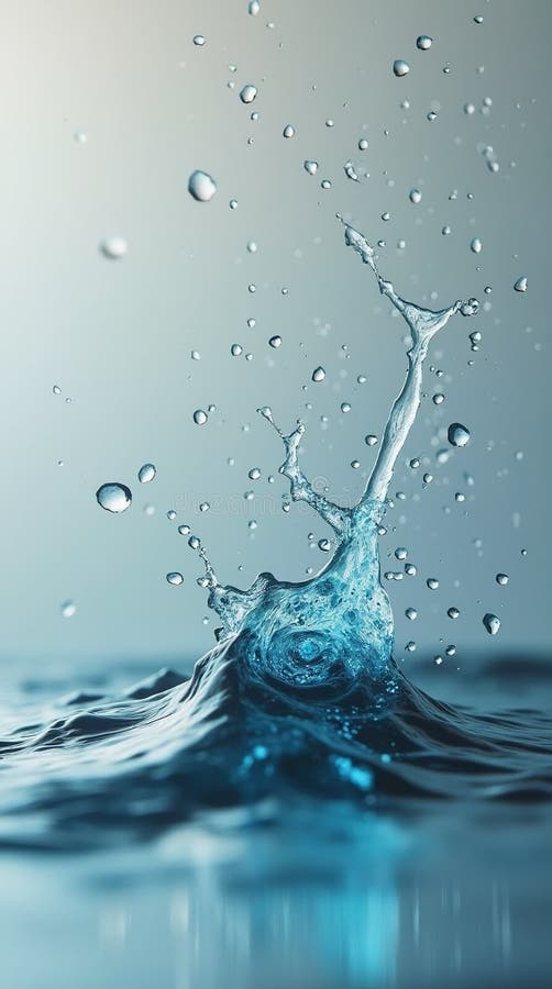 A Dynamic Water Splash, Showcasing the Intricate Patterns of Water ...
