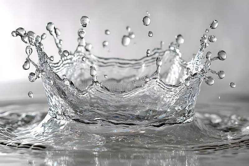 Dynamic Water Splash on Smooth Surface - Perfect for Abstract Design ...