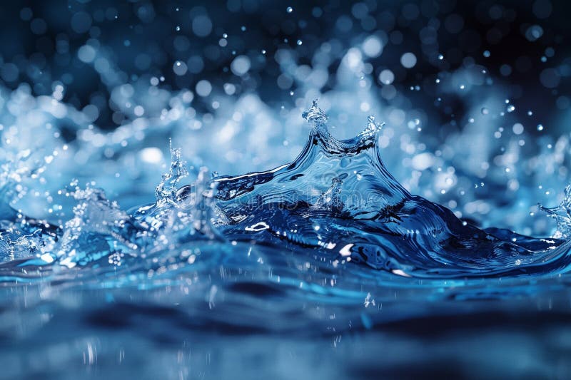 Dynamic Water Splashes Frozen in Time in a Captivating Fluid ...