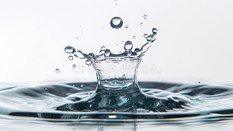 Dynamic Water Surge Image.Isolated Splashes White Background Bring ...