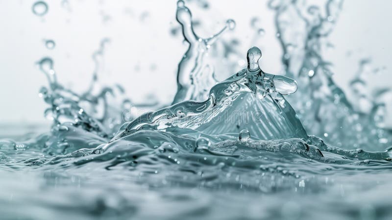 Dynamic Water Surge Image.Isolated Splashes White Background To Bring ...