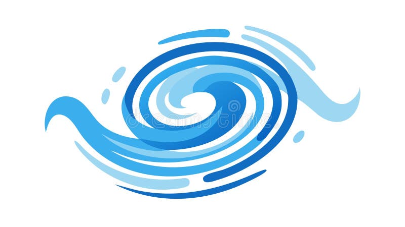Dynamic Water Vortex, Powerful Fluid Motion Energy, Vector Design ...