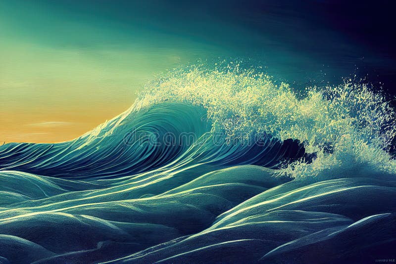 Dynamic Water Waves Gradient Wallpaper Background Header Illustration ...