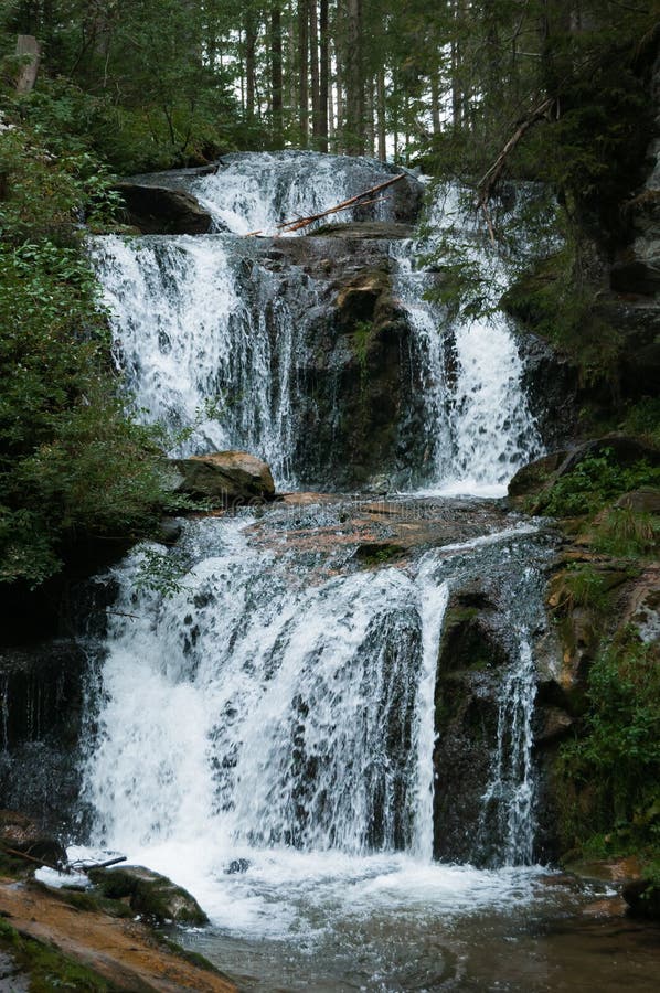 Dynamic Waterfall in Austria Stock Image - Image of cascades, creek ...